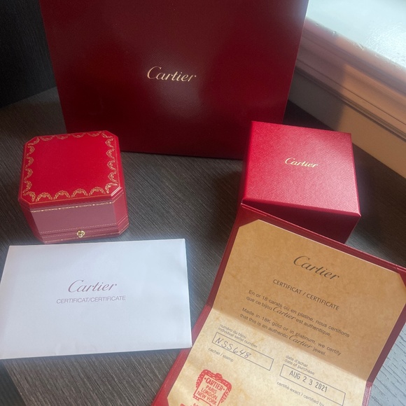 Cartier | Jewelry | Cartier Ring Box With Cart Of Authenticity And Bag ...